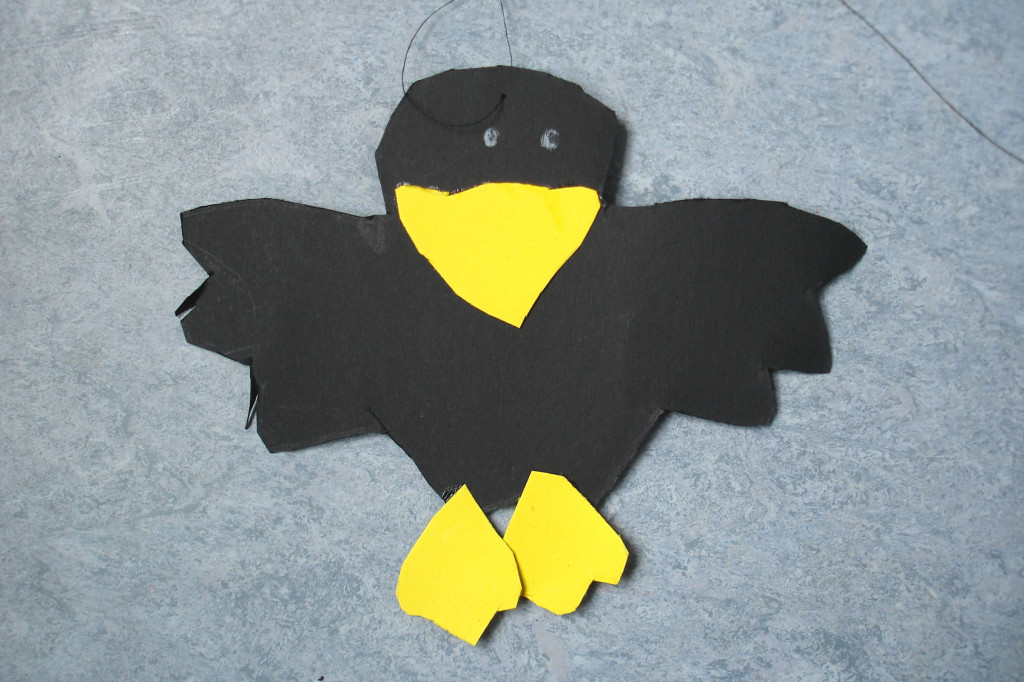 Rabe basteln - Kinderspiele-Welt.de